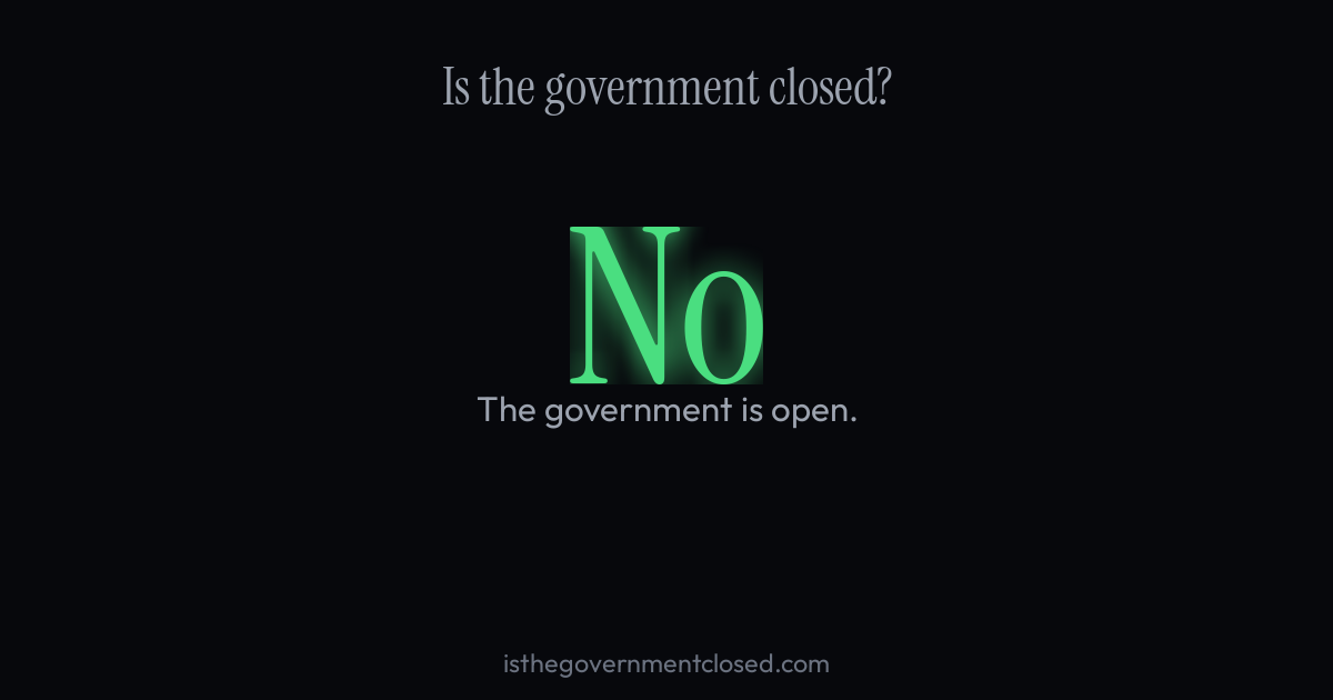 Is the Government Closed? | US Federal Government Shutdown Tracker